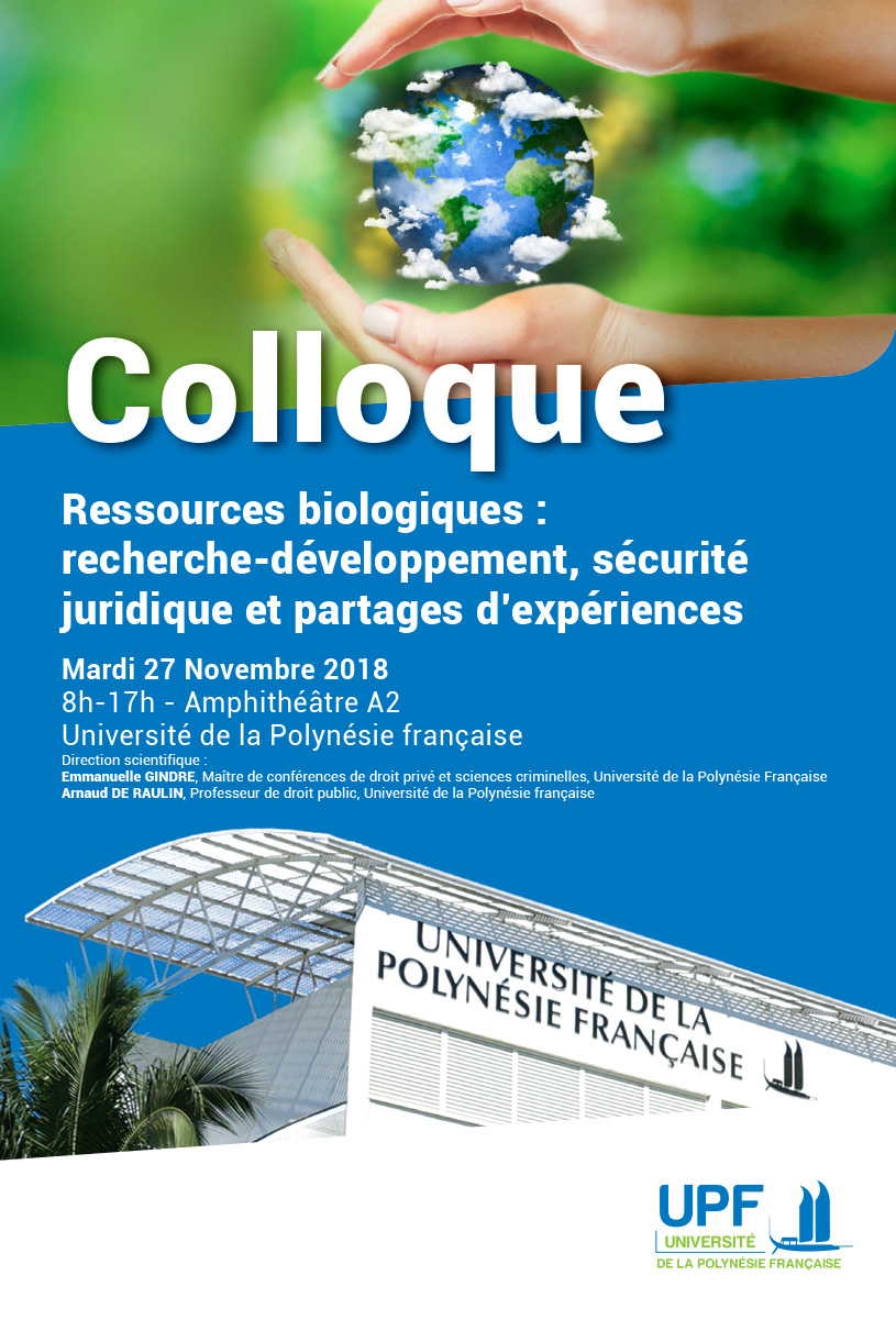 Colloque "Ressources biologiques : recherche-développement, sécurité ...