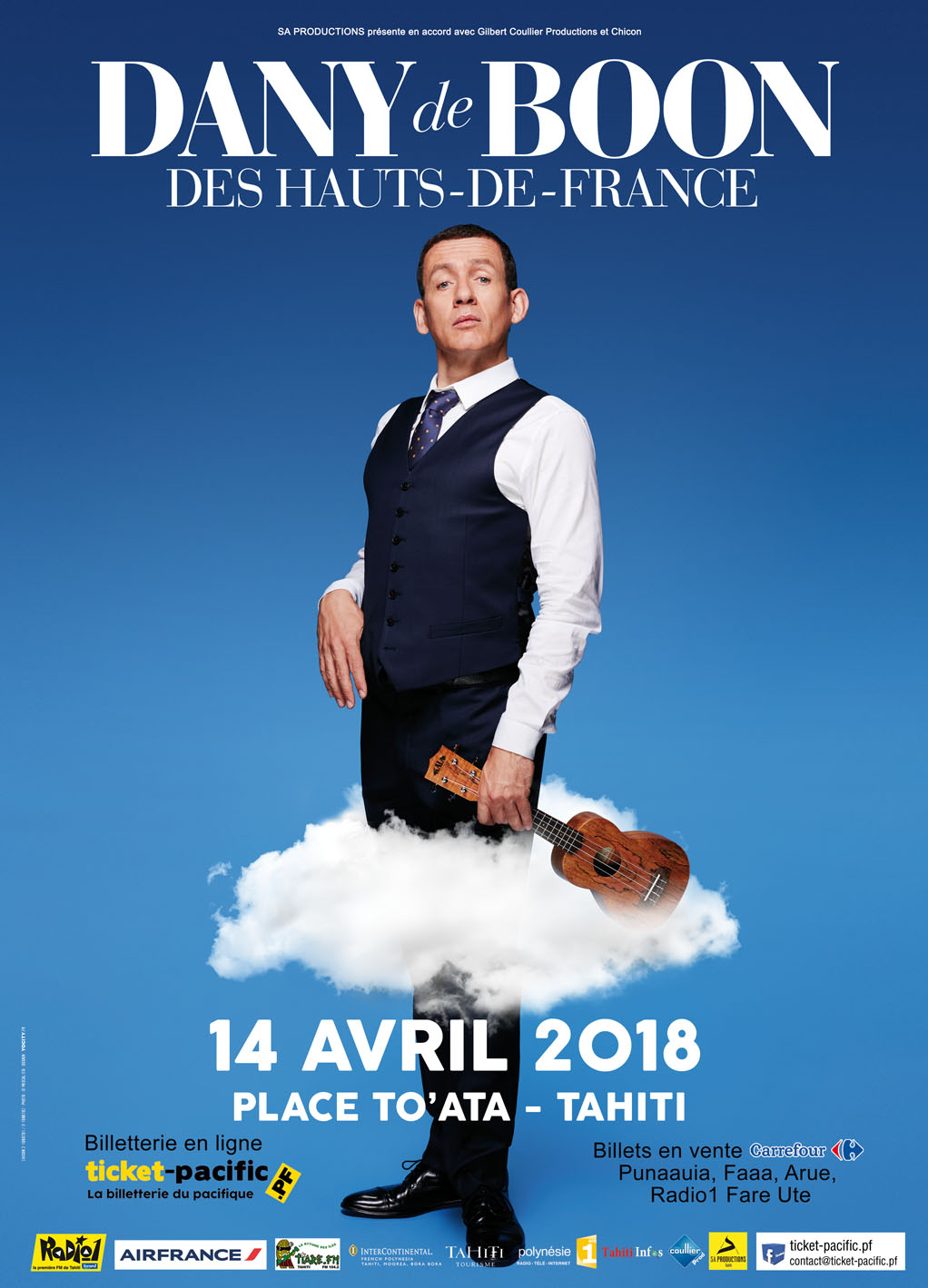 L'humoriste Dany Boon à Tahiti pour une tranche de rire le 14 avril ...